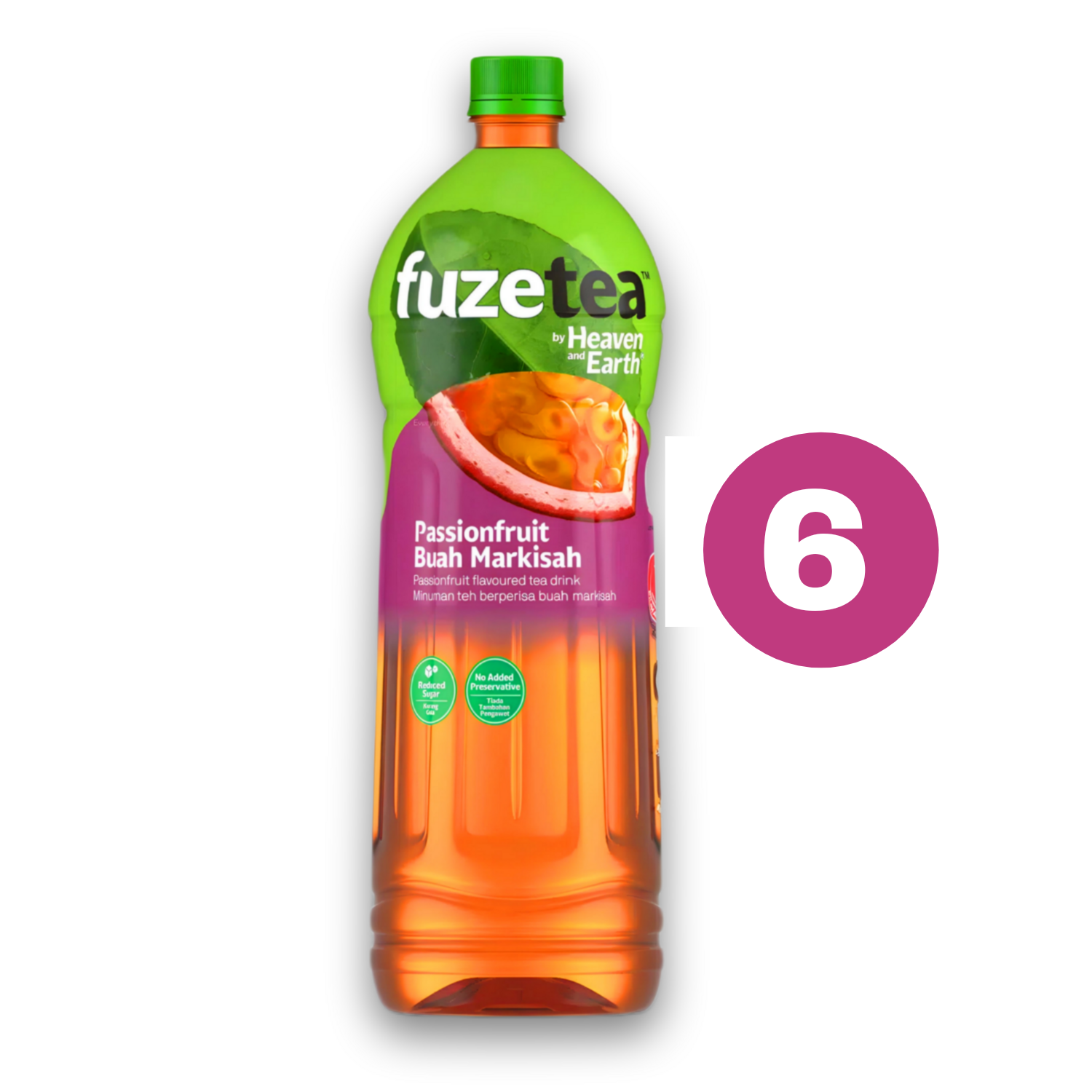 Fuze Tea Passionfruit Flavor 1.5L 6 Pack
