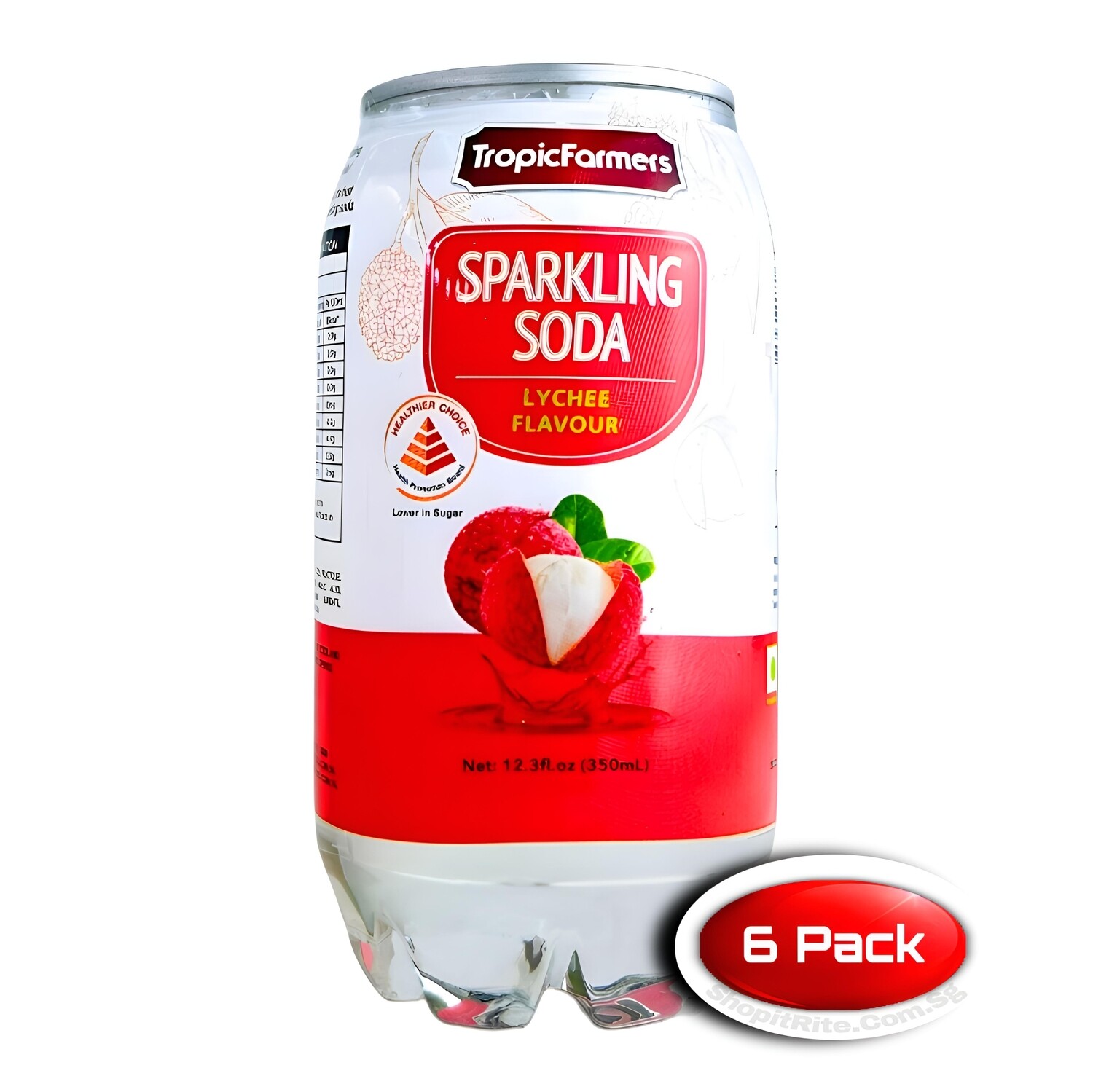 Tropic Farmers Lychee Soda 350mL 6 Pack