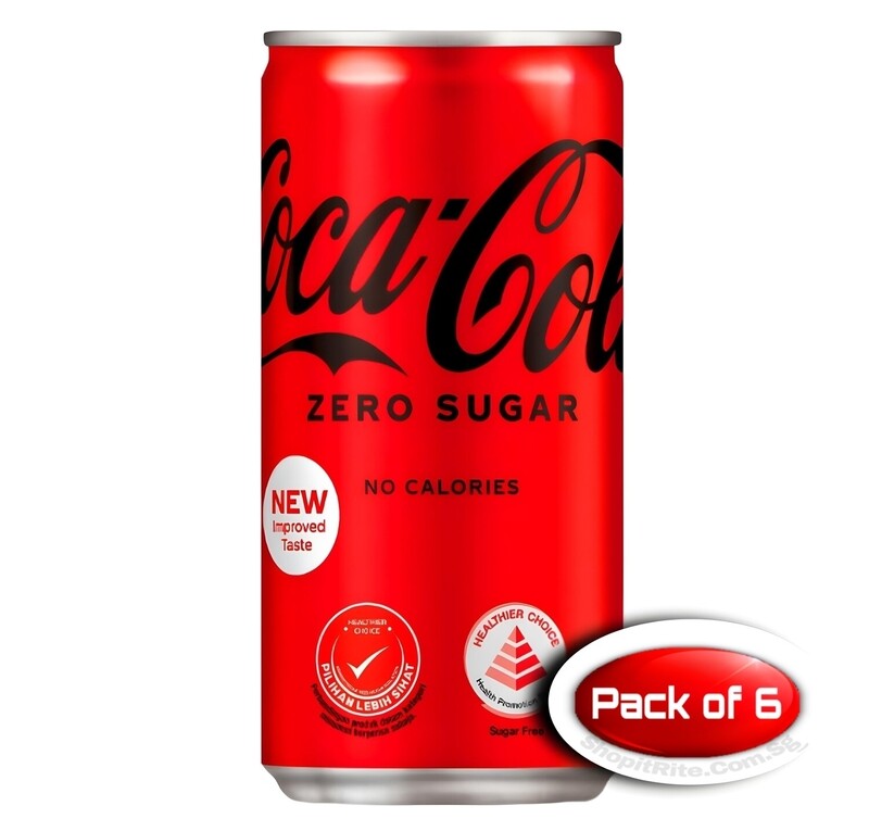 Coca Cola Mini Zero Sugar 180mL 6 Cans