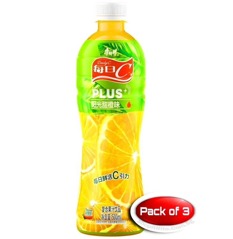 Master Kong Kang shi fu C Plus Orange juice 500ML 3 Bottles