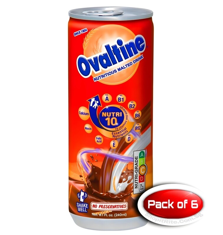 Ovaltine Malted Chocolate Drink 240ML 6 Cans