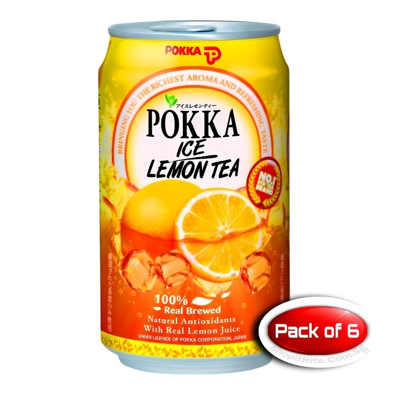 Pokka Ice Lemon Tea 300mL 6 Cans