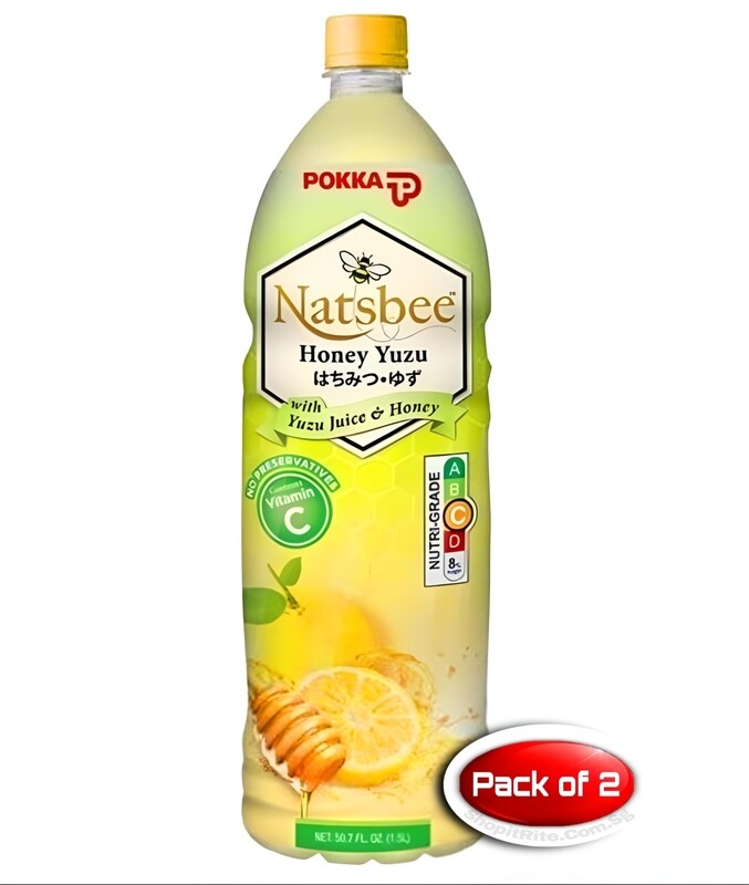 Pokka Natsbee Honey Yuzu 1.5L 2 Bottles
