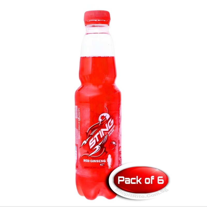 Sting Energy Drink Strawberry 330mL 6 Bottles