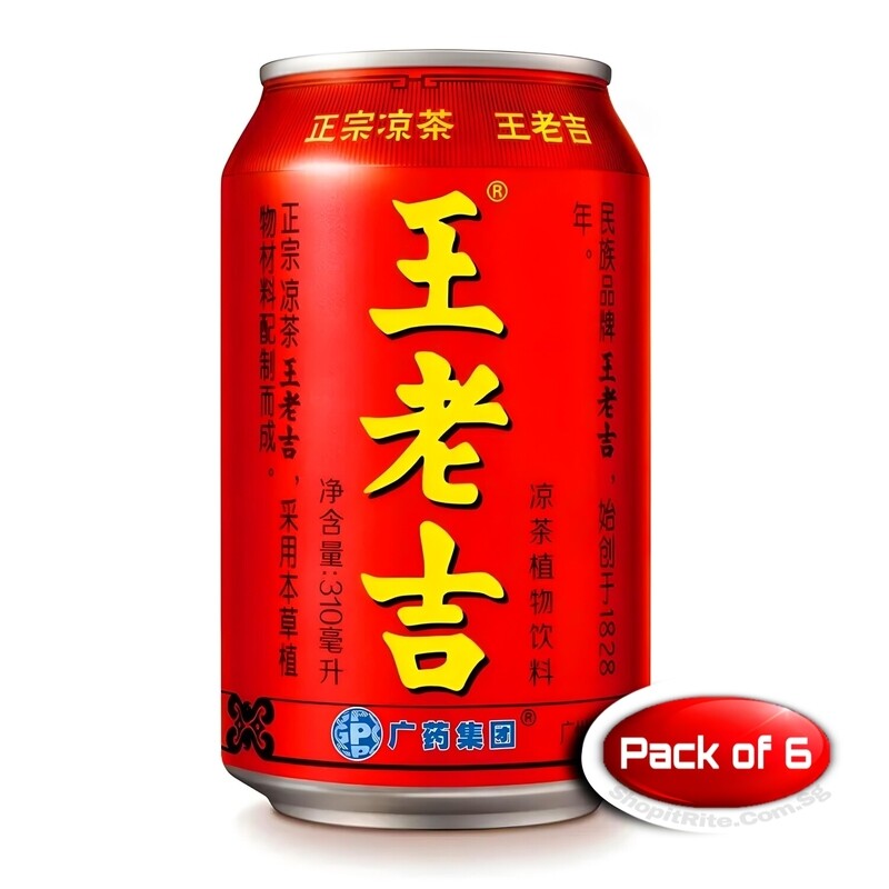 Wang lao ji Tea 310mL 6 Cans
