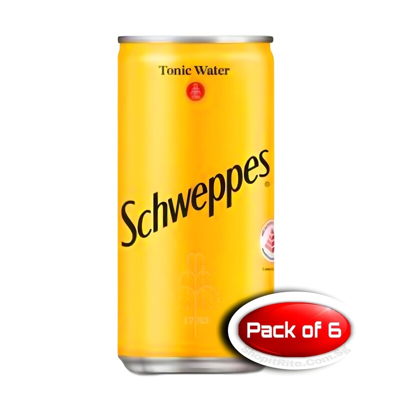 Schweppes Tonic Water 180mL 6 Cans