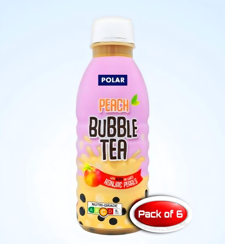 Peach Bubble Tea 450ml 6 Bottlles