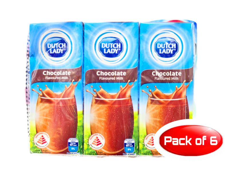 Dutch Lady Chocolate Milk 200mL 6 Pack