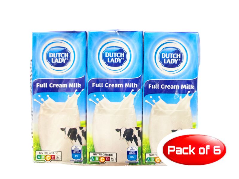 Dutch Lady Full Cream Milk 200mL 6 Pack