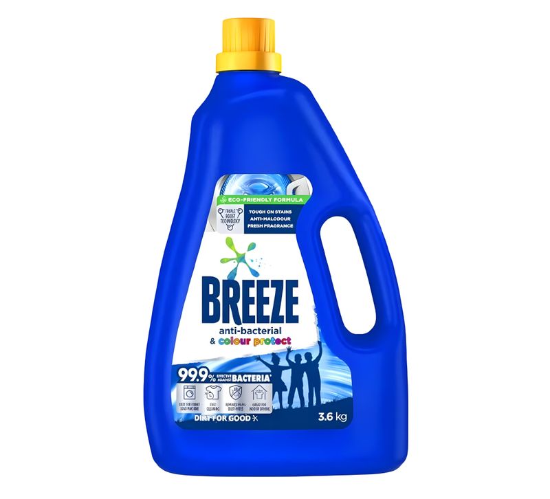 Breeze Liquid Detergent - Anti Bacterial & Color Protect 3.6kg