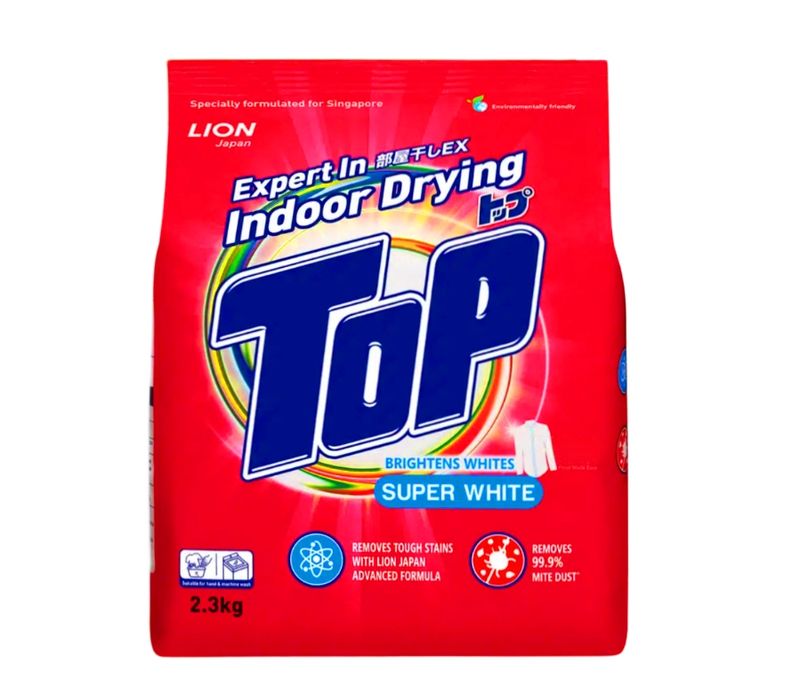 Top Detergent Powder Packet Super Low Suds - Super White 2.3k
