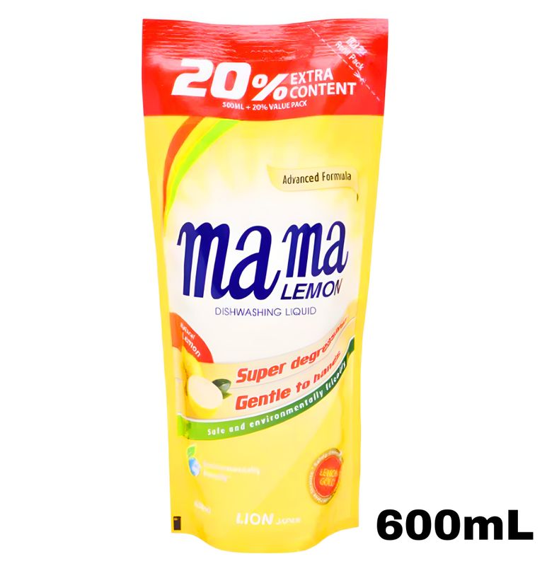 Mama Lemon Gold Dishwashing Liquid Lemon Refill 600mL