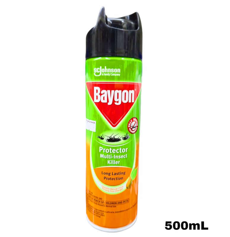 Baygon Protector Multi Insect Killer - Long Lasting Protection 500mL