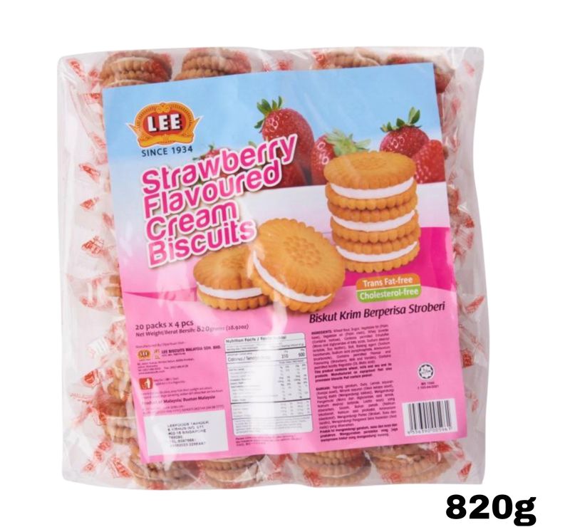 Lee Strawberry Flavoured Cream Biscuit 820g