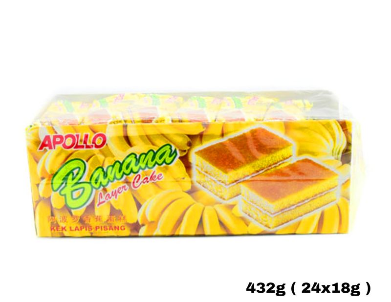 Apollo Banana Layer Cake 18g x 24pcs Inside
