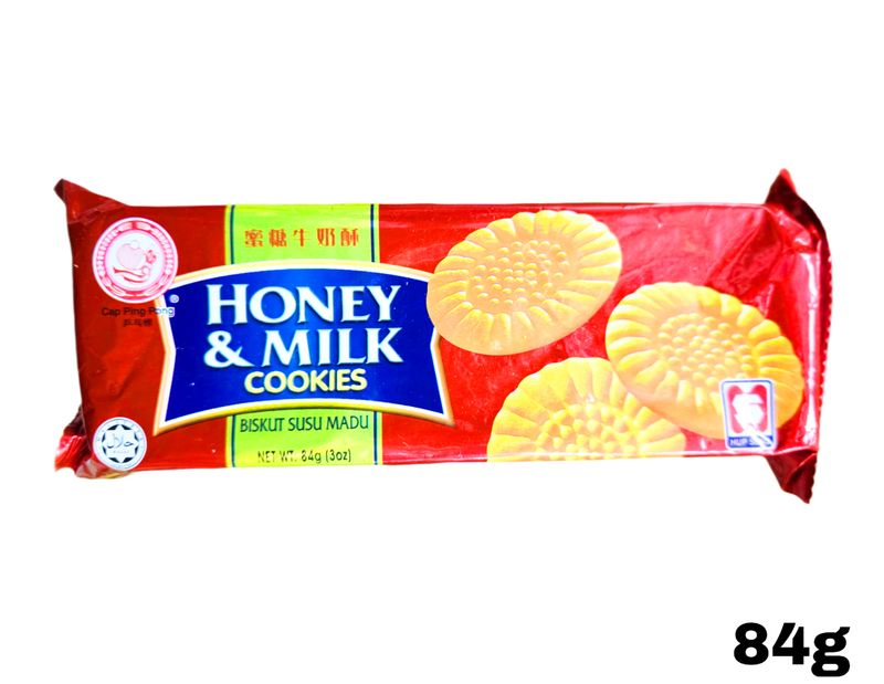 Hup Seng Cap Ping Pong Honey And Milk Cookies 84g