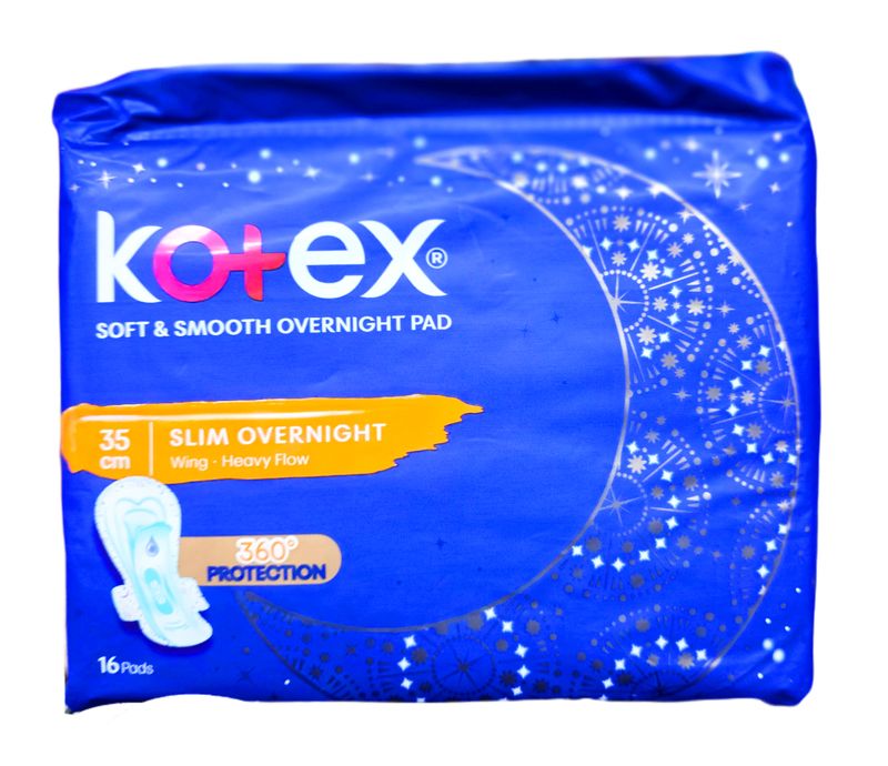 Kotex Soft & Smooth Slim Overnight Pad 35cm x 16pcs
