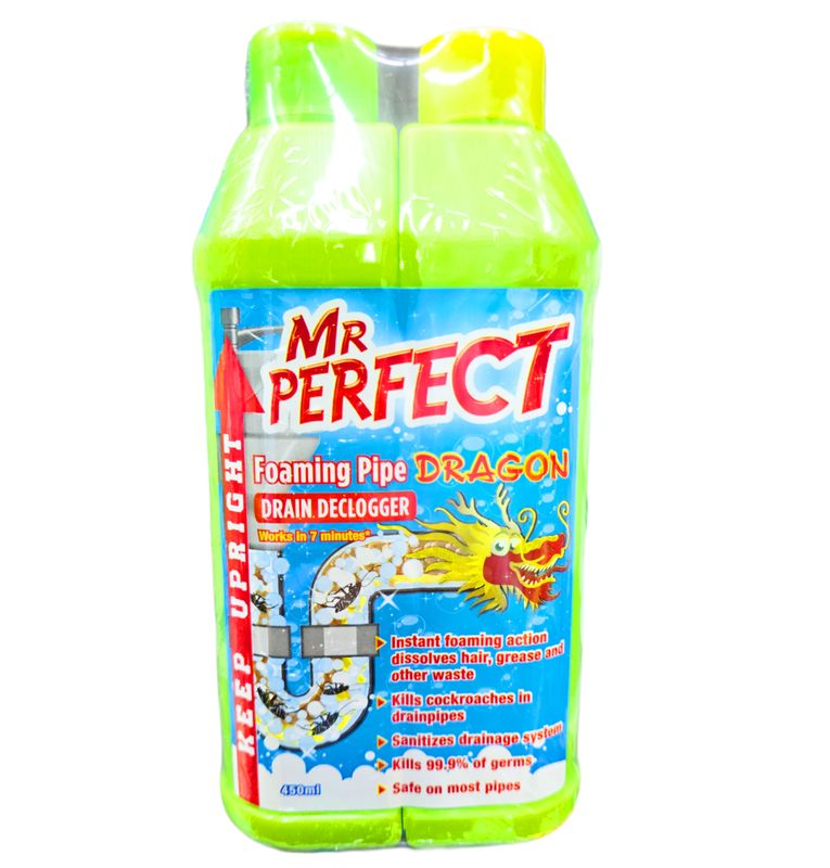 Mr Perfect Foaming Pipe Dragon Drain Declogger 450ml