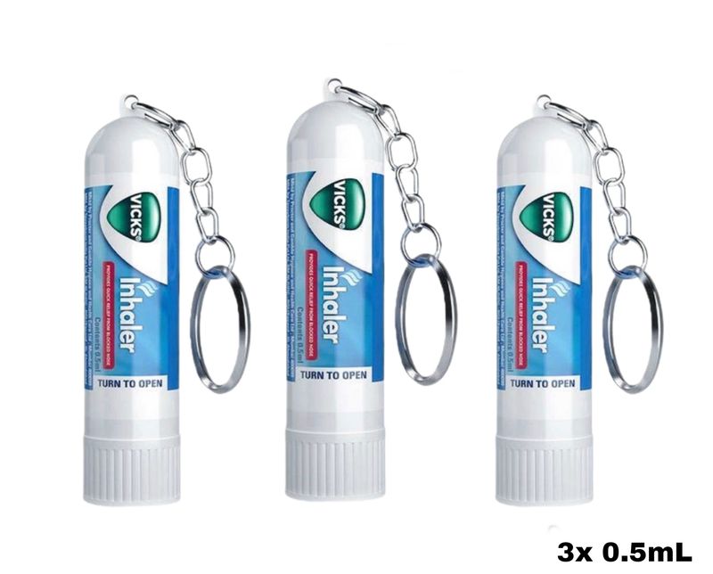 Vicks Inhaler with key Chain 3x 0.5mL