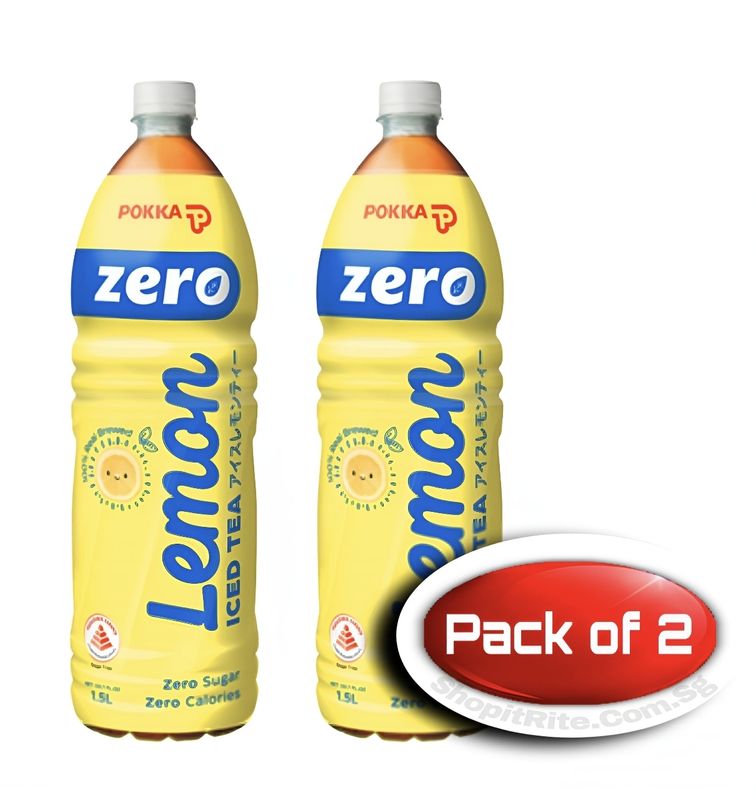 POKKA ICED LEMON TEA ZERO SUGAR 1.5L 2S