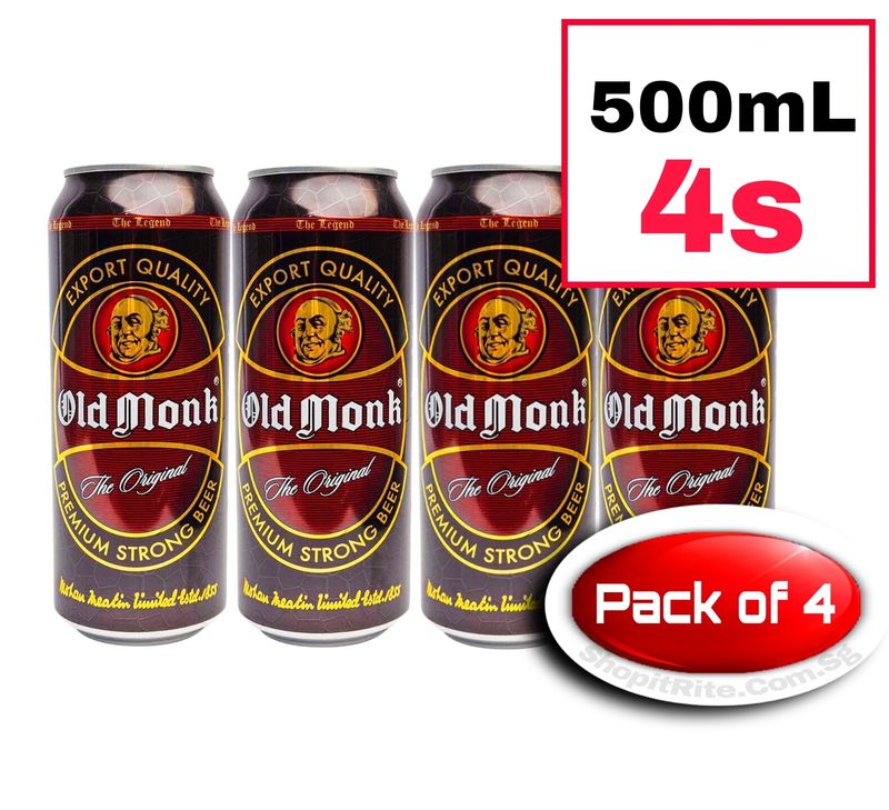 Old Monk Premium Strong Beer 500ml 4s