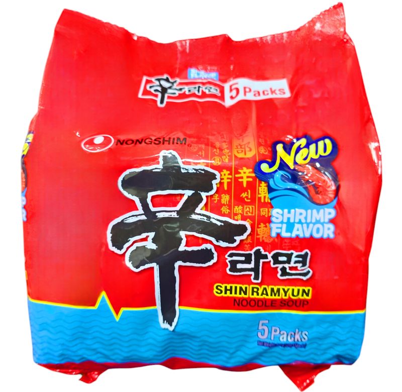 Nongshim Shin Ramyun Shrimp Instant Noodle 600g(5x120g)