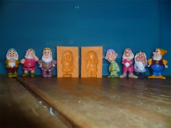 SET OF THE 7 DWARFS 3D SILICONE MOULDS
