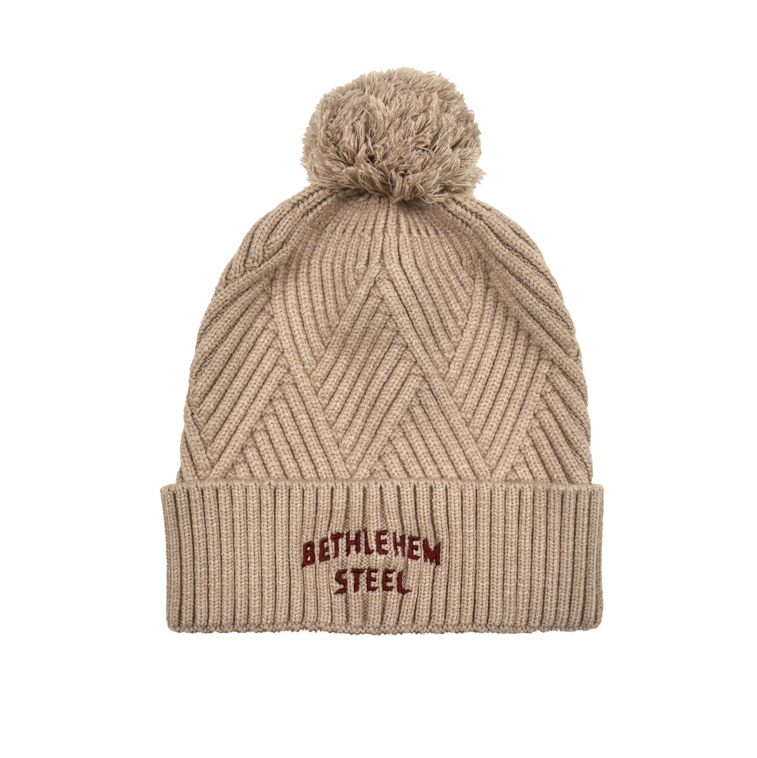 Bethlehem Steel Cream Pom Beanie
