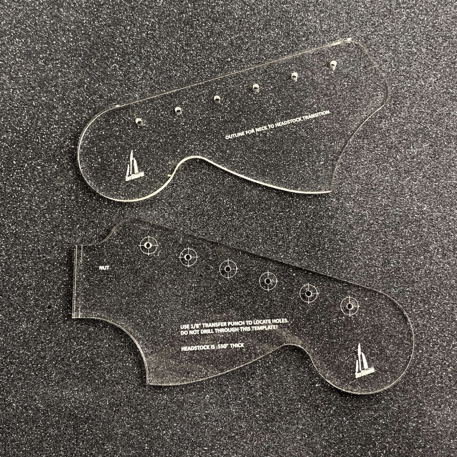 Vintage 70s Strat Headstock Routing Template | SkyScraper Guitars