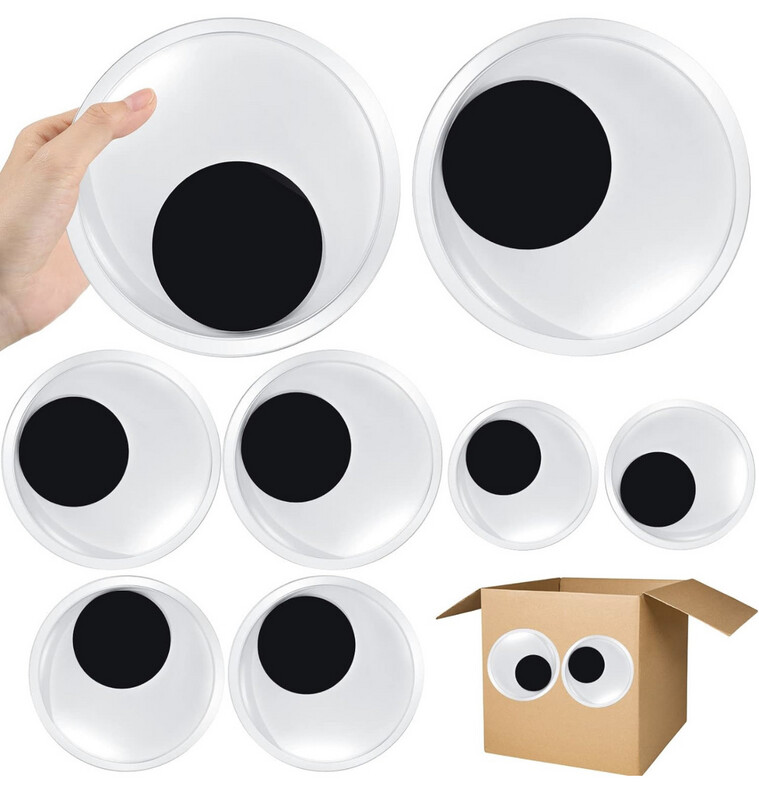 Giant Googly Eyes Plastic Wiggle Eyes with Self Adhesive for Christmas ...