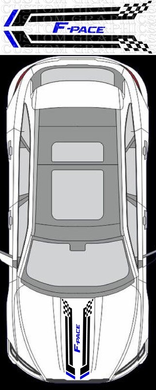 Hood Sticker Compatible with Jaguar F-Pace SVR 2021