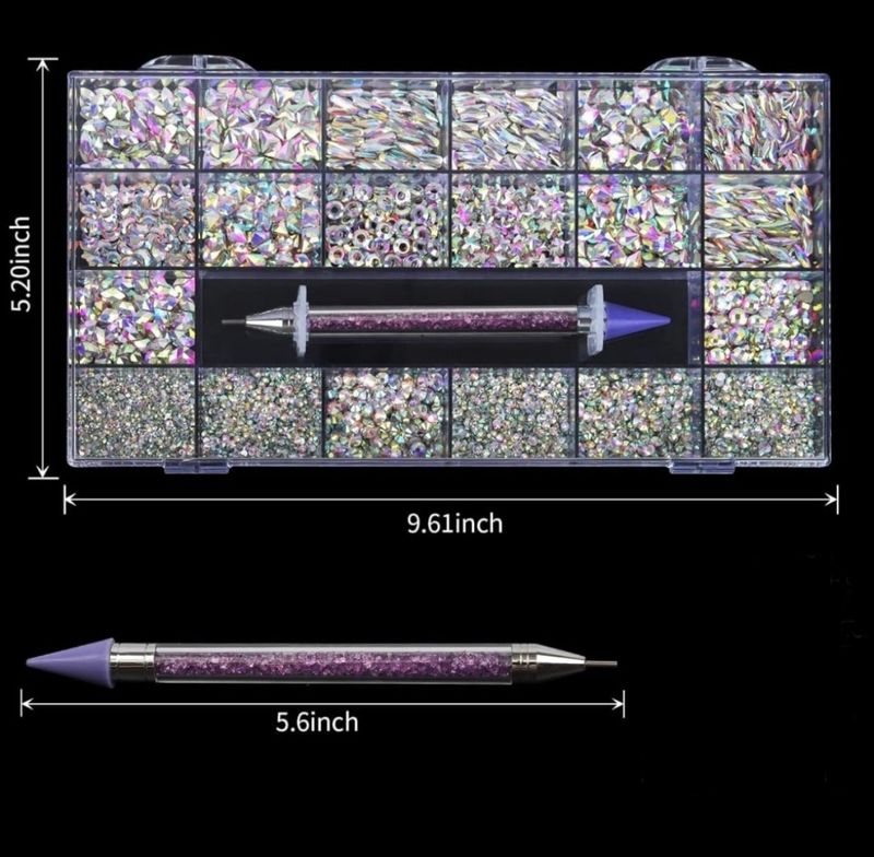 AB Color Nails Diamonds.