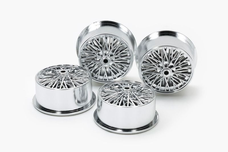 Mini 4WD Wire Spoke Wheels (Silver Plated) for LP Tires