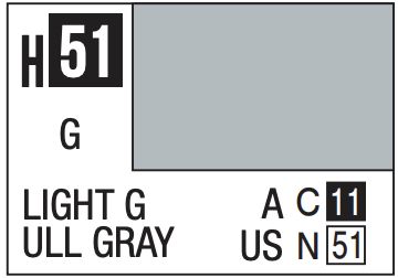 Aqueous Color 10ml - H51 Gloss Light Gull Gray