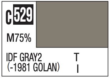 Mr. Color 10ml - C529 75% Flat IDF Gray2 (-1981 Golan)
