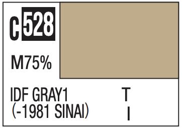 Mr. Color 10ml - C528 75% Flat IDF Gray1 (-1981 Sinai)