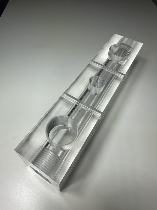 1” Crystal Clear 3 Port Manifold