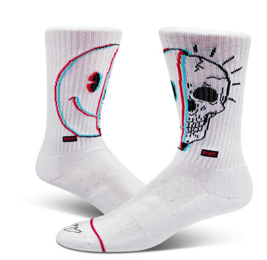 Shop PYVOT Smiley Skull 3D socks for a fun and stylish look. Add a pop ...