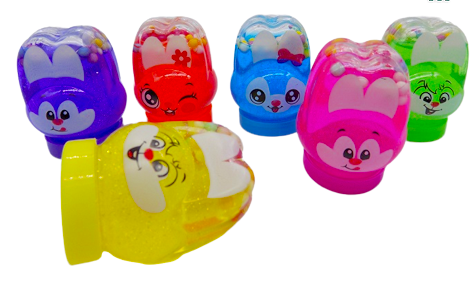 slime conejo con 6 piezas