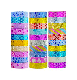 cinta decorada metalica con 10 pzas por tubo