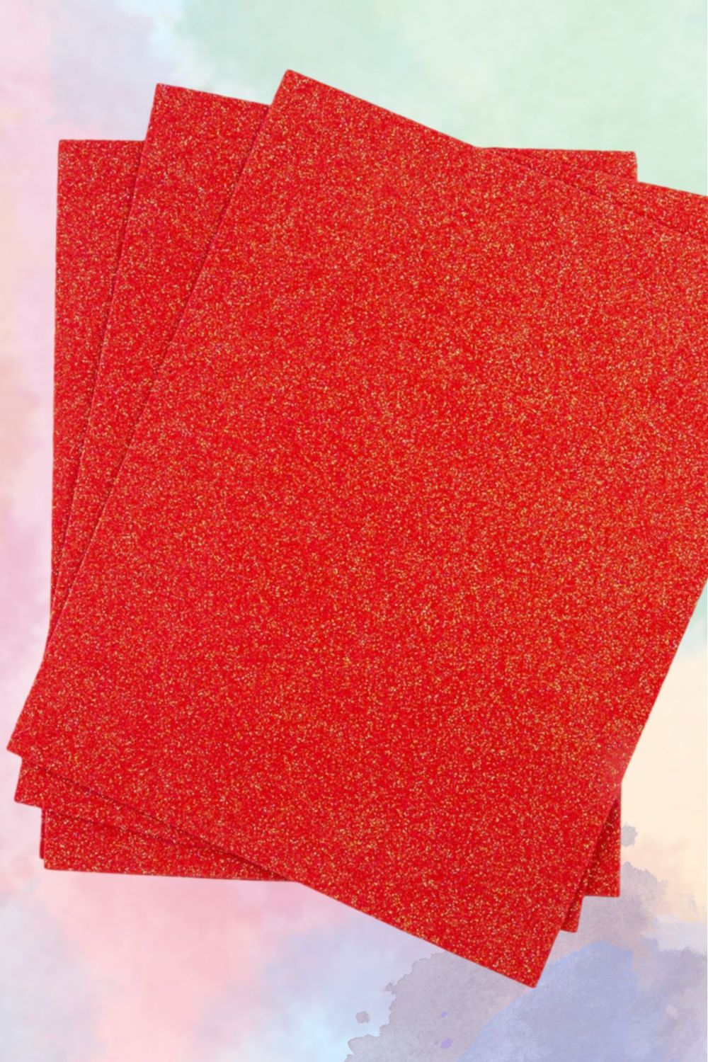 foamy carta c/10 rojo iris diamantado