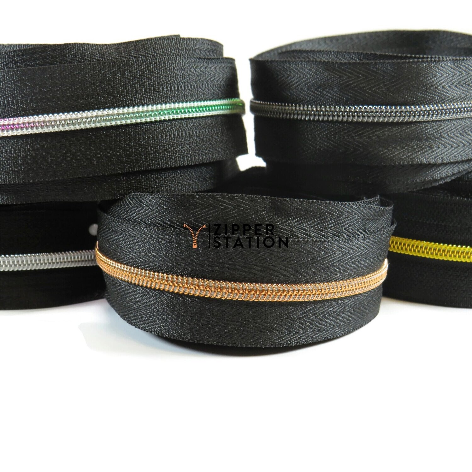 Black Continuous #3 Zip - (NO SLIDERS)