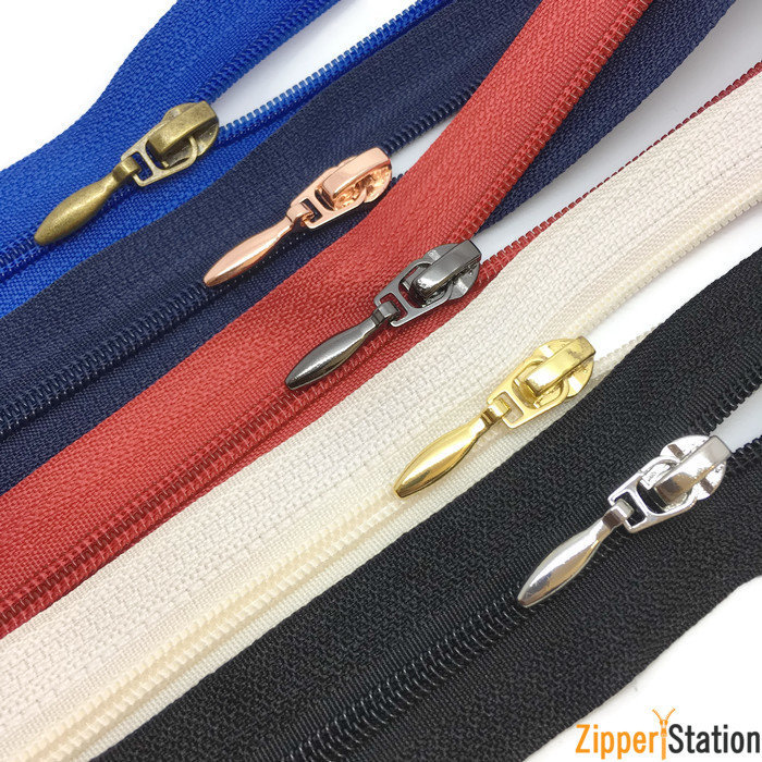 Nylon Continuous #3 Zip, with Tear Drop Auto Lock Pull