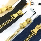 Gun Metal Open End Metal #8 Zip