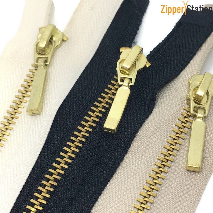 Brass Metal Open End #3 Zips