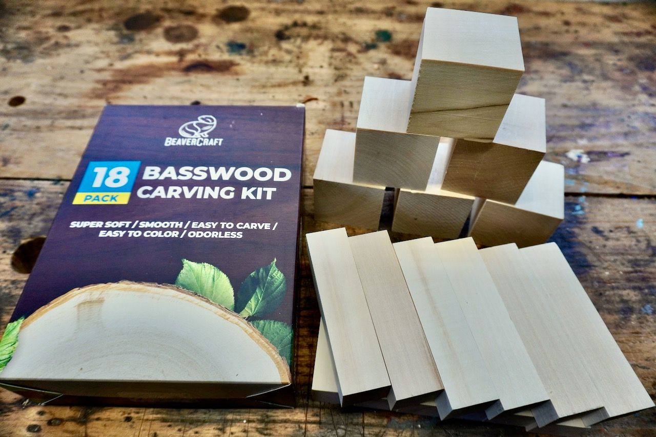 Paquet 18 blocs de tilleul Beavercraft – Boutique – Bois et Toile