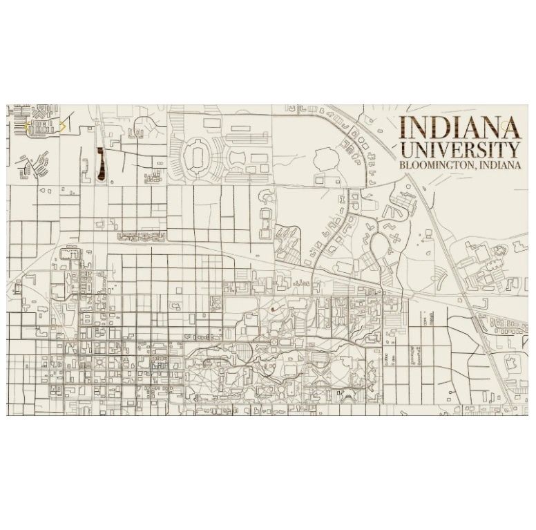 Indiana University IU Wood Map