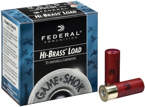 Federal Game Load Hi-Brass 12 Gauge 2 3/4" Shot #5 (25 Rounds) - Store ...