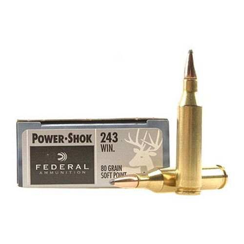 Federal Power-Shok 243 Win Soft Point 80 Grain (20 Rounds) - Store ...