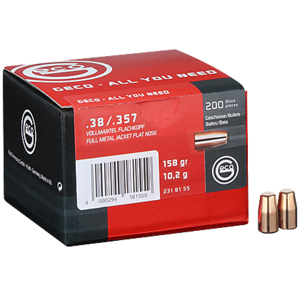 Geco .38/.357 158 Grain FMJ Bullets (200 Count) - Store - Triggers and Bows